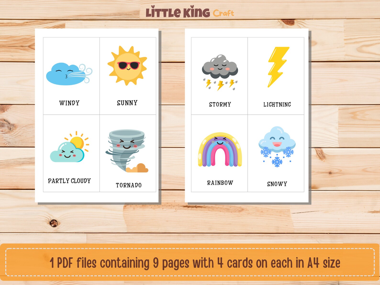 Weather Flashcards Printable, Reason Flashcards, Weather Chart ...