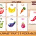 Fruits and Vegetables Flashcards, Printable Alphabet Flash Cards ...