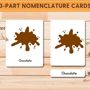 Color Flashcards, Montessori Printable, Toddlers Flacshcards, Color ...