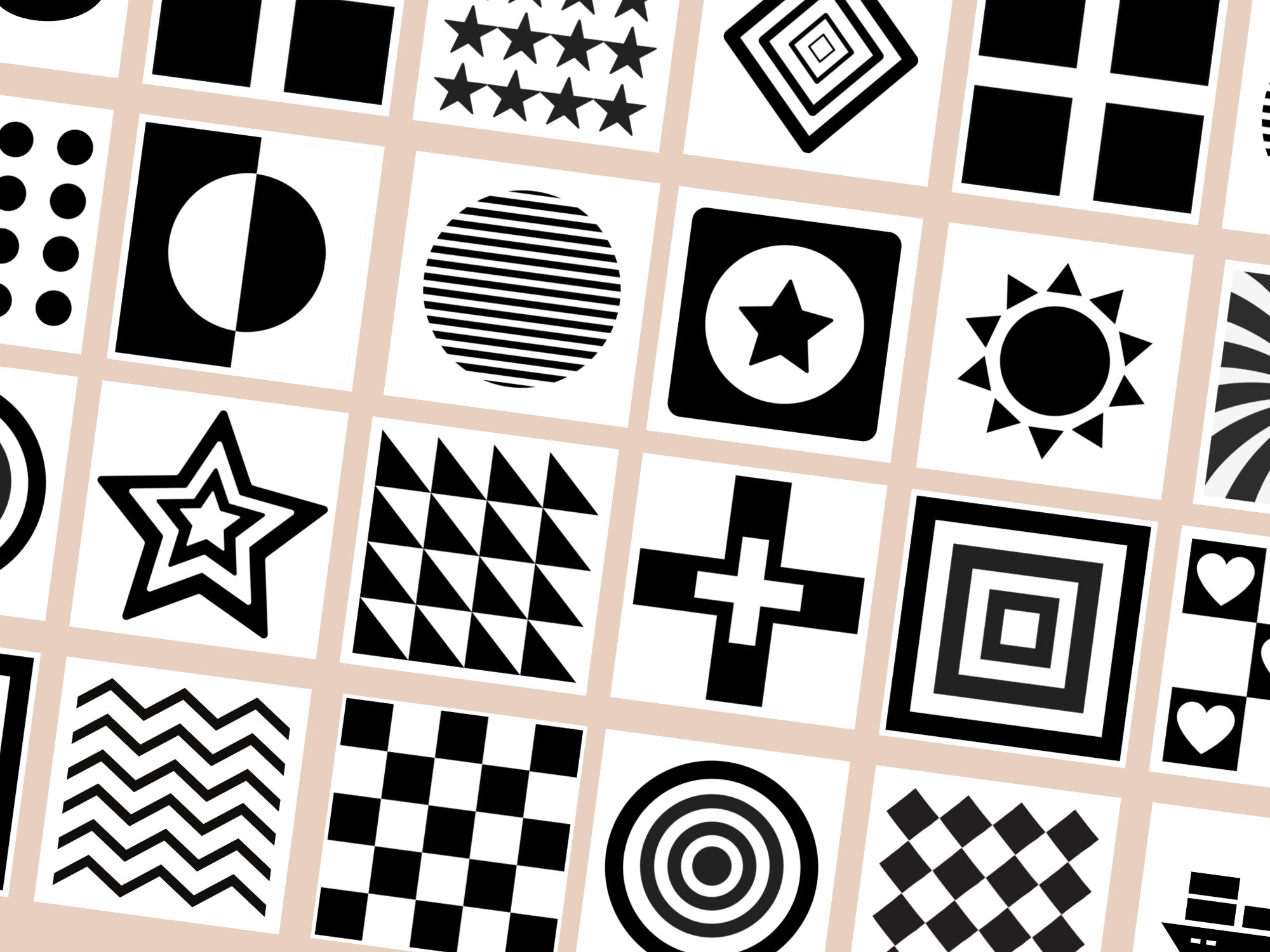 200 High Contrast Baby Black and White Flashcards Printable, Cards for ...