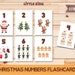 Christmas NUMBER FLASHCARDS, Christmas Counting Flash Cards, Printable ...