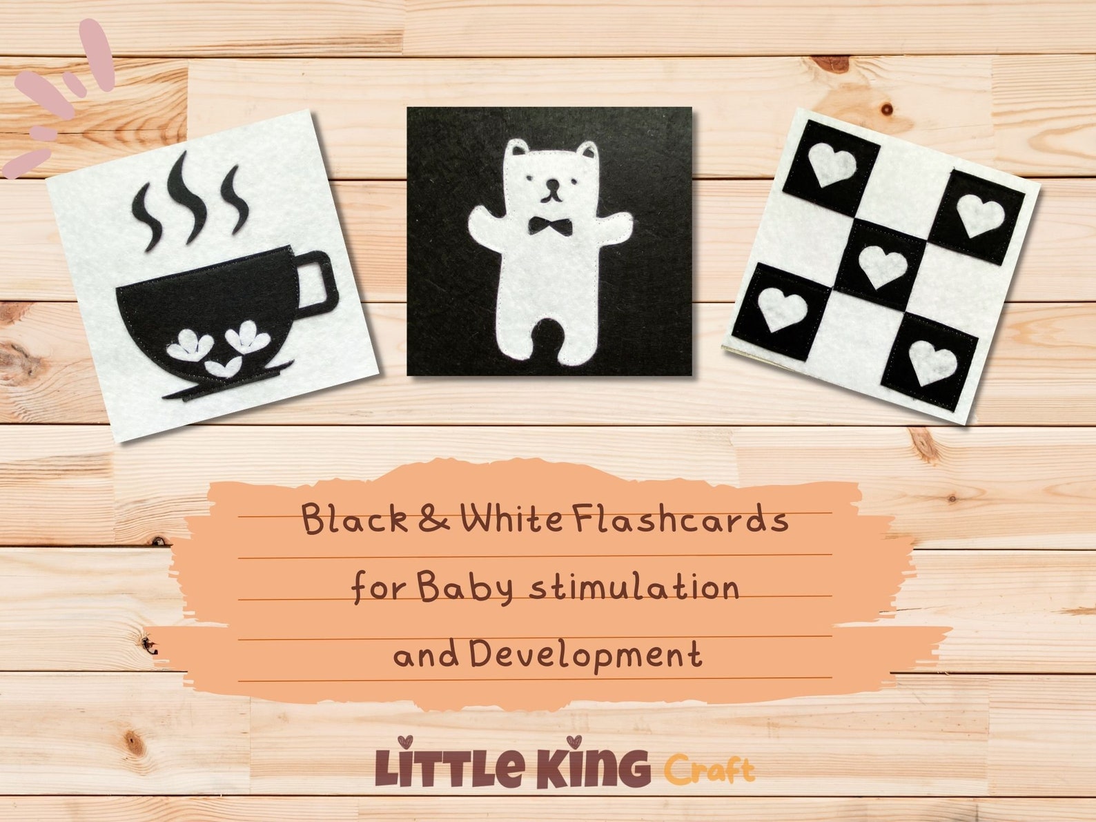 Baby Sensory Cards, High Contrast Flashcards for Newborn Babies, Black ...