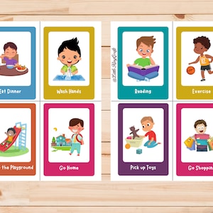 Daily Routine Flashcards for Kids, Visual Routine Cards Printable ...