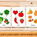 Color Flashcards, Montessori Printable, Toddlers Flacshcards, Color ...