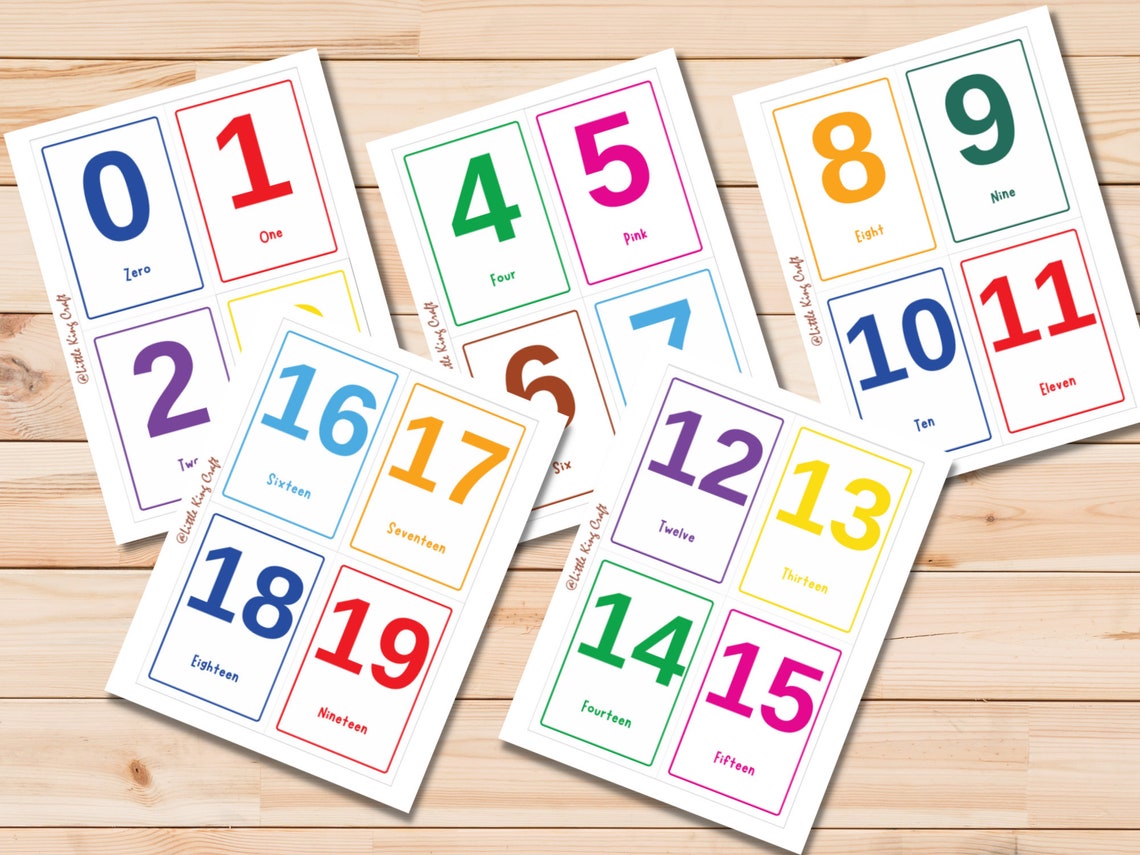 Basic NUMBER FLASHCARDS 0 50, Number Flashcards Printable 0-50 for Kids ...