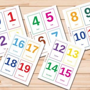 Basic NUMBER FLASHCARDS 0 -50, Number Flashcards Printable 0-50 for ...