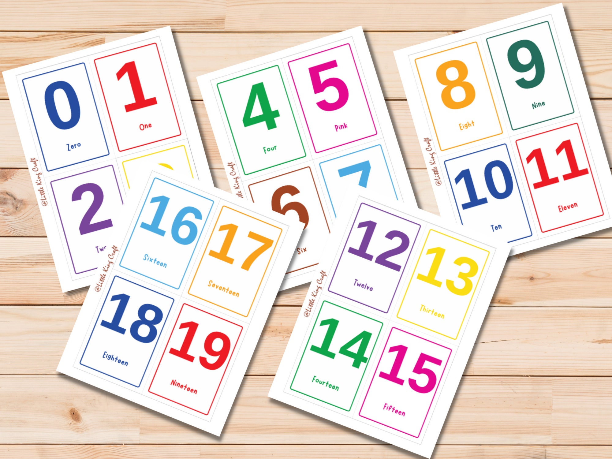 Basic NUMBER FLASHCARDS 0 -50, Number Flashcards Printable 0-50 for ...