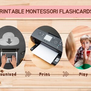 Montessori Alphabet Flashcards Printable, Watercolor ABC Flashcards ...