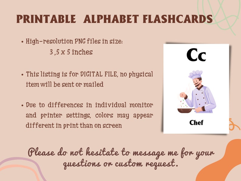 Profession Alphabet Flashcards Printable Jobs, ABC Occupation ...