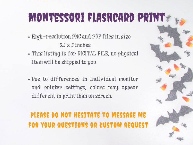 HALLOWEEN Vocabulary Flashcards Printable, Nomenclature Flashcards ...