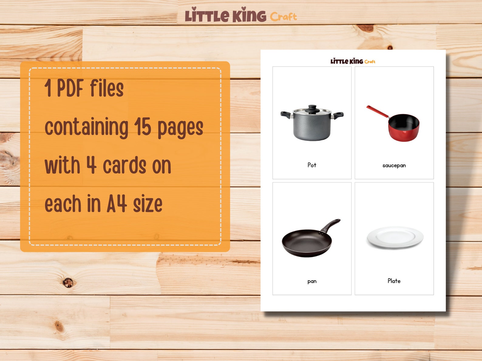 60 Kitchen Flashcards Real Pictures, Montessori Flashcards Printable ...