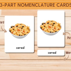 Food Flashcards Real Pictures, Montessori Printable Flashcards, Toddler ...