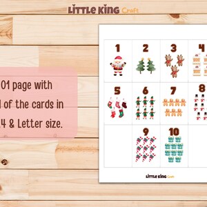 Christmas NUMBER FLASHCARDS, Christmas Counting Flash Cards, Printable ...