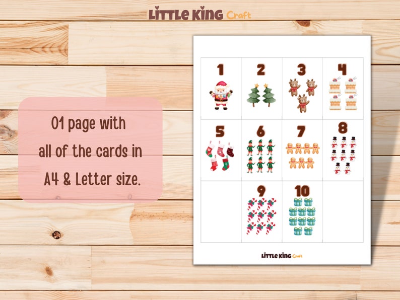 Christmas NUMBER FLASHCARDS, Christmas Counting Flash Cards, Printable ...