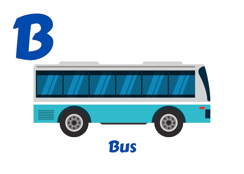 Transport Alphabet Flashcards, Vehicles Flashcards Printable, Transport ...