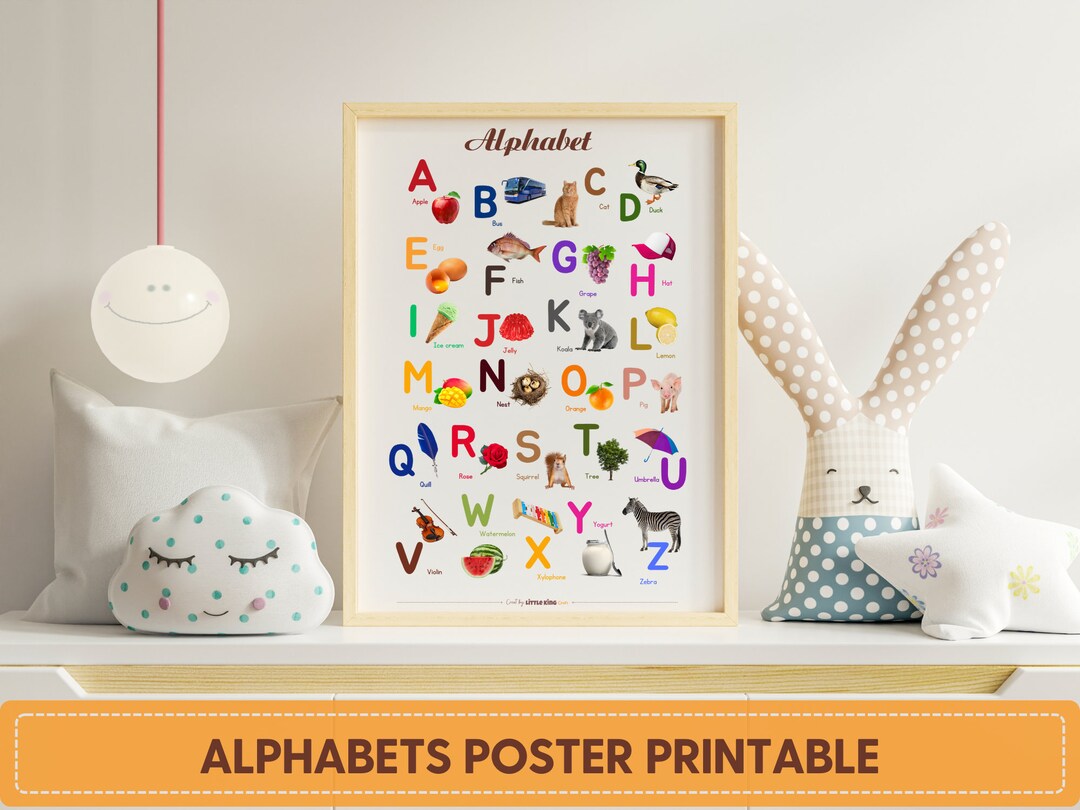 Alphabet Poster (real Pictures), ABC Poster, Montessori Poster ...