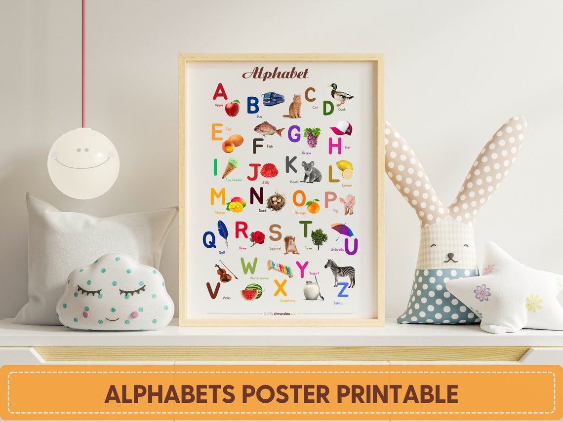 Alphabet Poster (real Pictures), ABC Poster, Montessori Poster ...