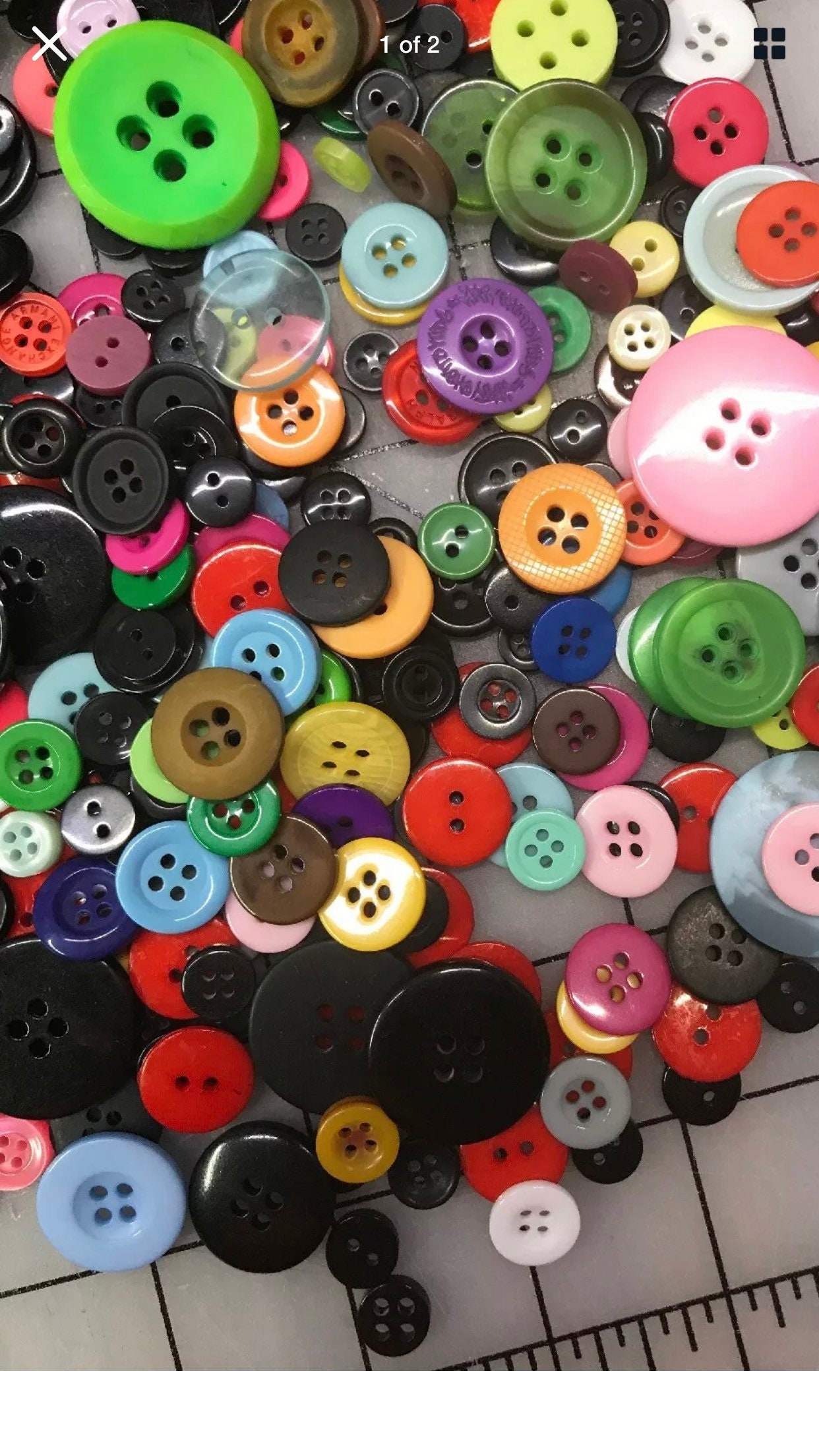 Various Sized Buttons, Various Colors I Include 200 Buttons in a Pkg. I ...