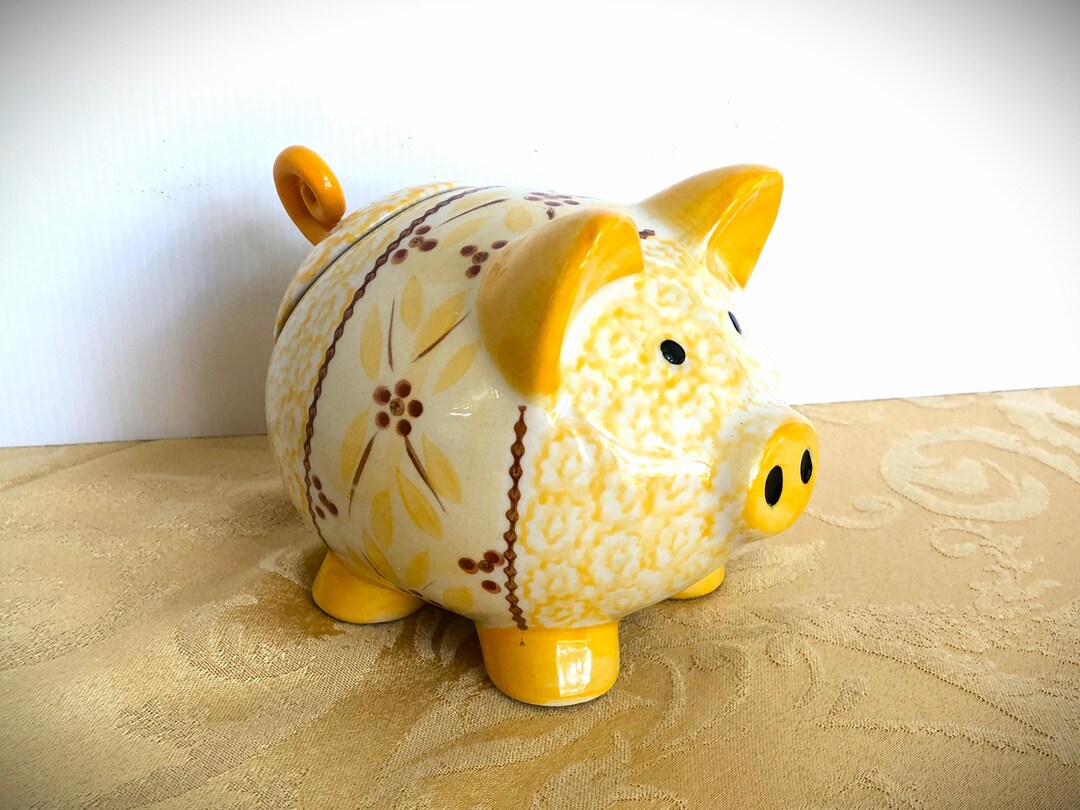 Vintage Ceramic Pig Canister With Lid, Tara Old World Temptations ...