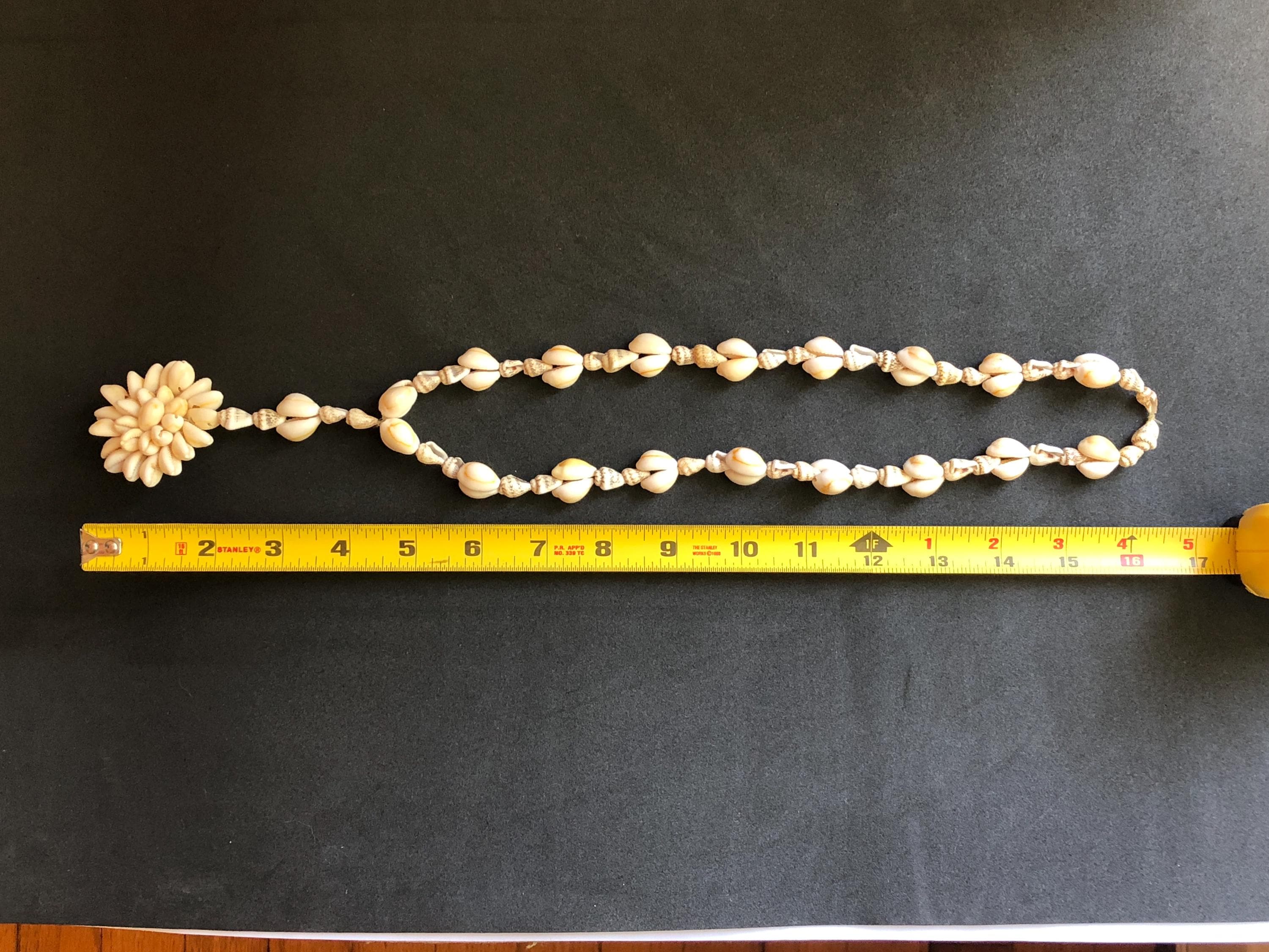 Vintage Hawaiian Cowrie and Nassa Shell Floral Lei Necklace, 24" - Etsy
