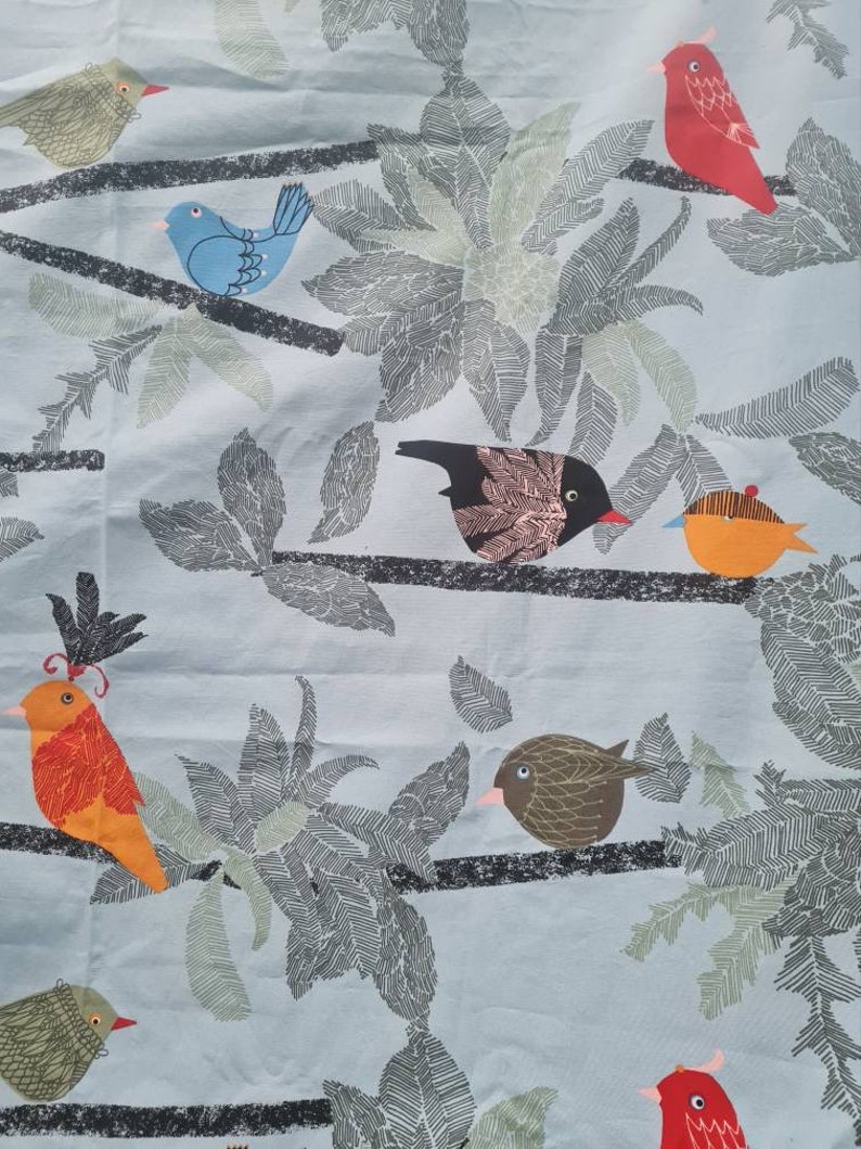 Vintage Ikea Cotton Fabric, Malin Åkerblom Birds Pattern - Etsy