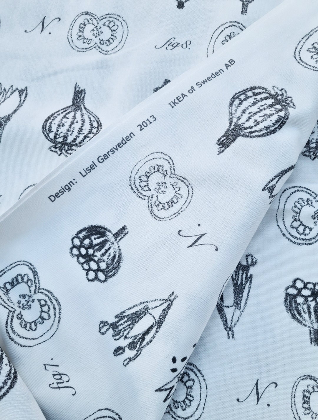 Ikea Farmhouse Cotton Fabric: Kitchen Print by Lisel Garsveden - Etsy