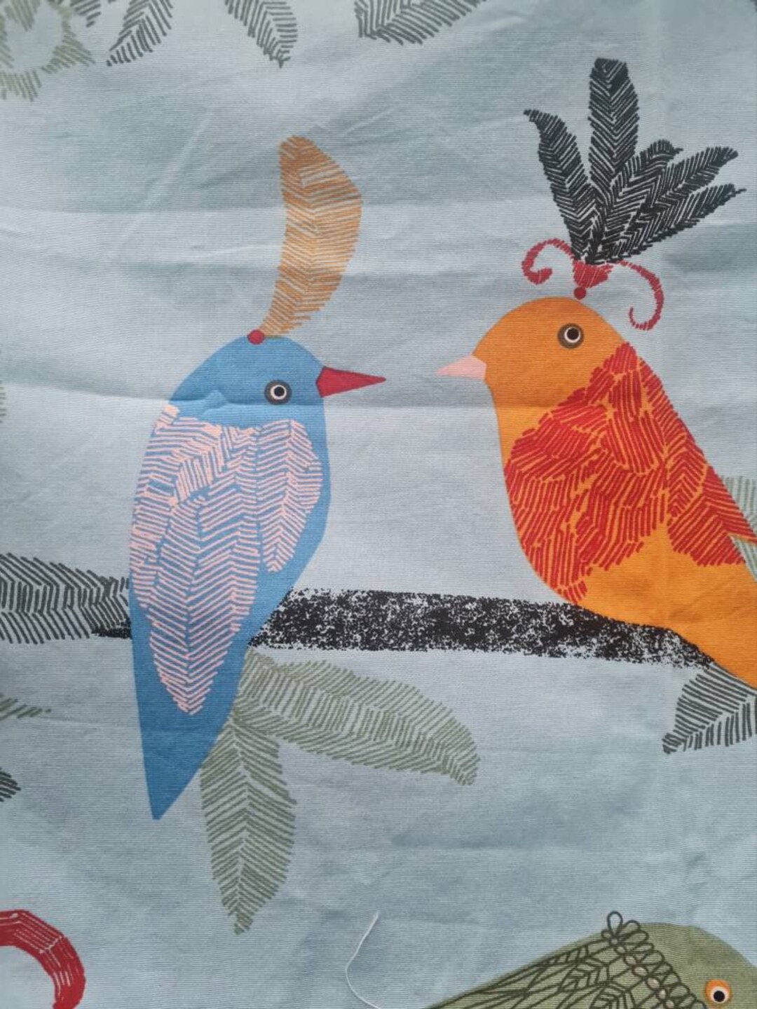 Ikea Fabric Malin Åkerblom, Vintage Ikea Fabric, Birds Pattern Cotton ...