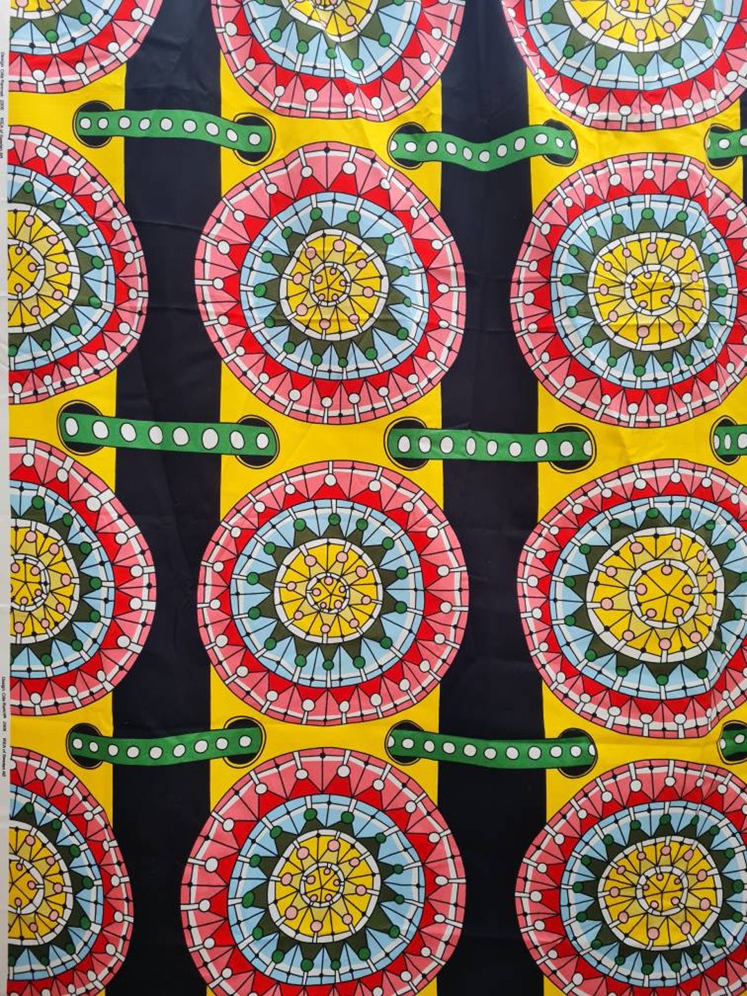 Vintage Maria Vinka IKEA Cotton Fabric: Colorful Geometric Design - Etsy