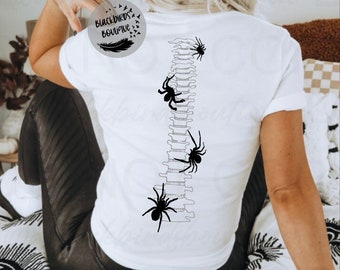 Spider Spine Png, Spooky Skeleton Png, Spooky Season Png, Skeleton ...