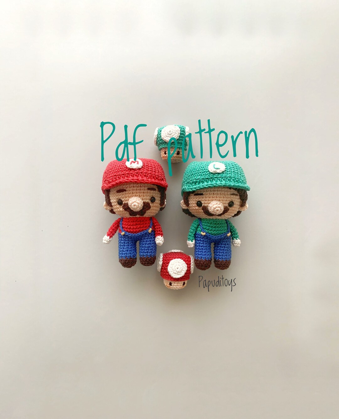 Pdf Pattern Mario Bros/mario and Luigi Characters Crochet Pdf - Etsy
