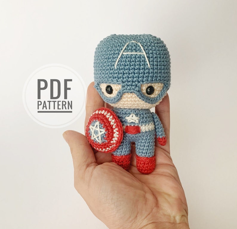 Captain Crochet Pattern: Amigurumi Super Hero Toy (PDF Pattern) - Etsy