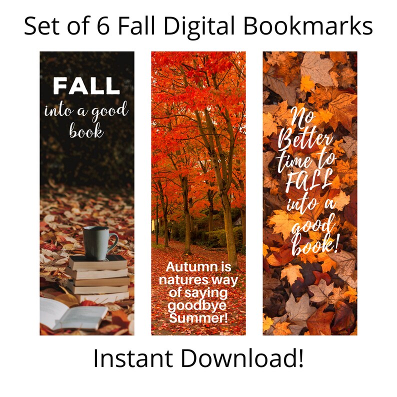 Fall Bookmarks, Autumn Leaf Bookmarks, Leaf Bookmarks, Autumn Color ...