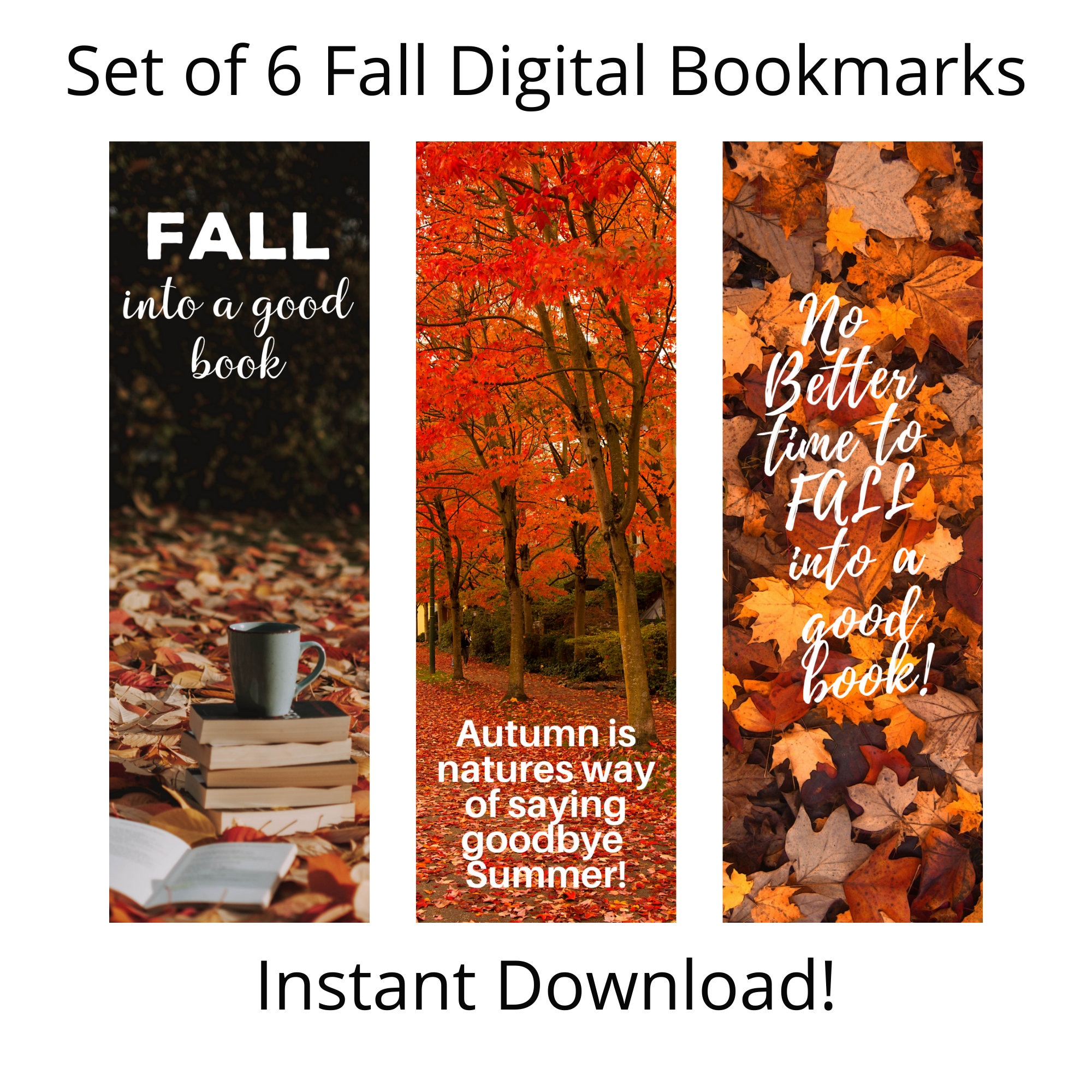 Fall Bookmarks, Autumn Leaf Bookmarks, Leaf Bookmarks, Autumn Color ...