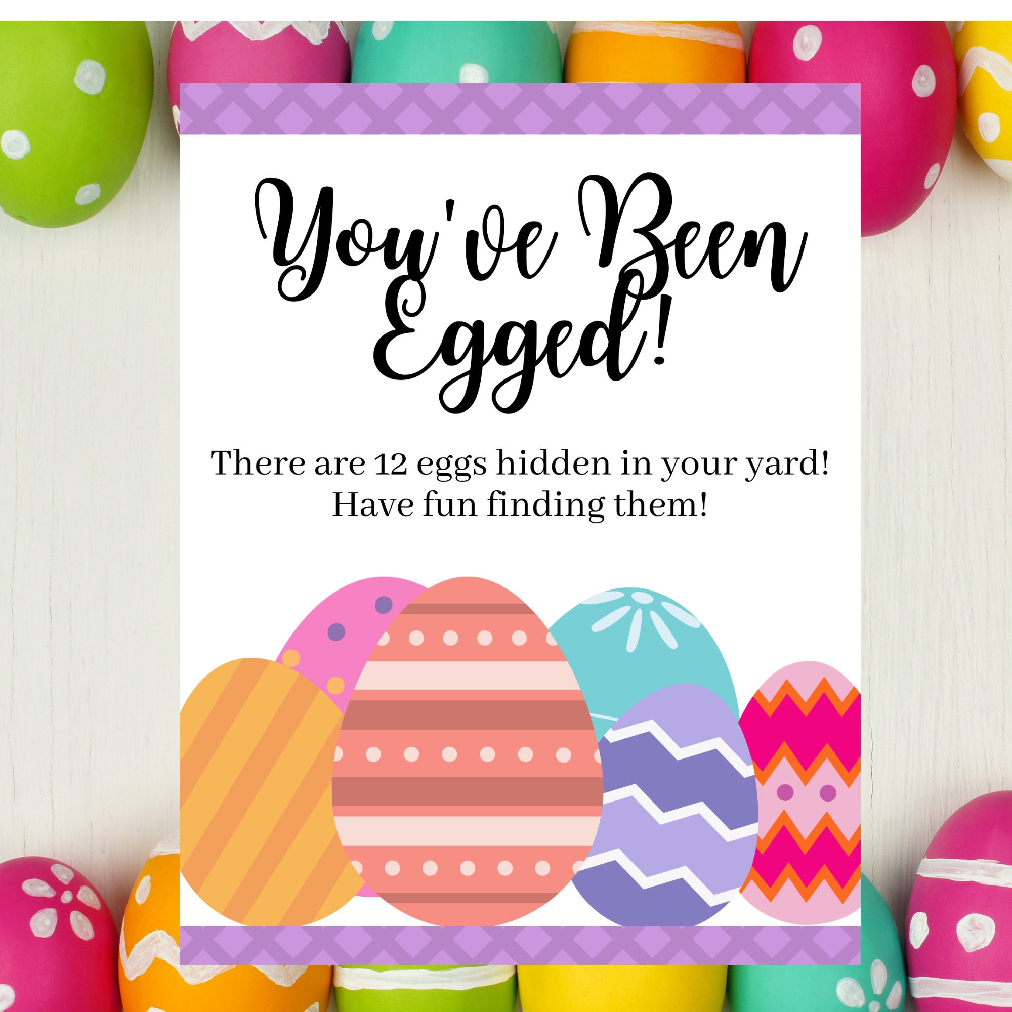 You've Been Egged Printable, Easter Activity, Easter Egg Hunt Your ...