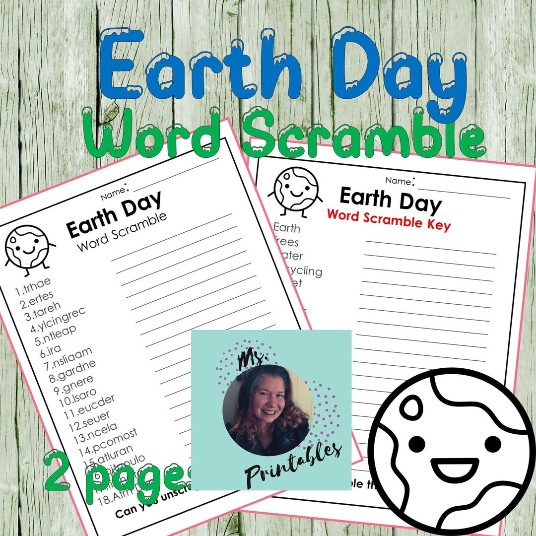 Earth Day Word Scramble, Earth Day Worksheet, Earth Day Vocabulary ...