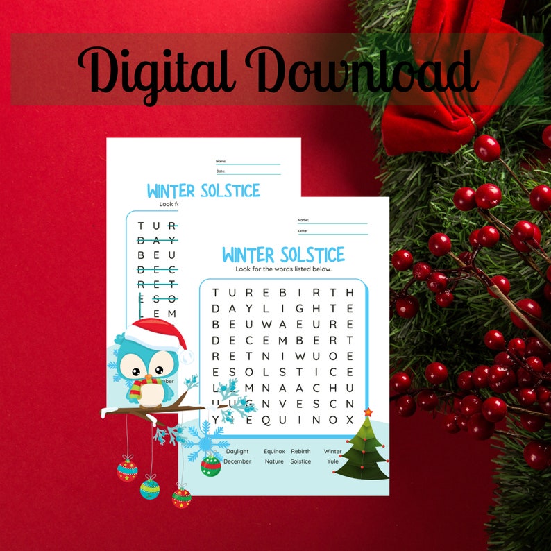 Easy Word Search Printable For Kids Winter Solstice Word Etsy UK easy-word-search-printable-for-kids-winter-solstice-word-etsy-uk