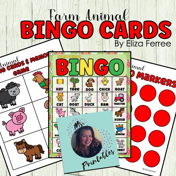 Farm Animals Bingo Cards to Download, Print and Customize!