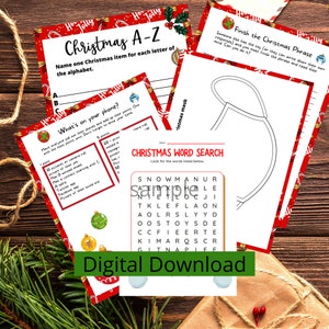 Virtual Christmas Party Pack Printables, Virtual Christmas Games ...