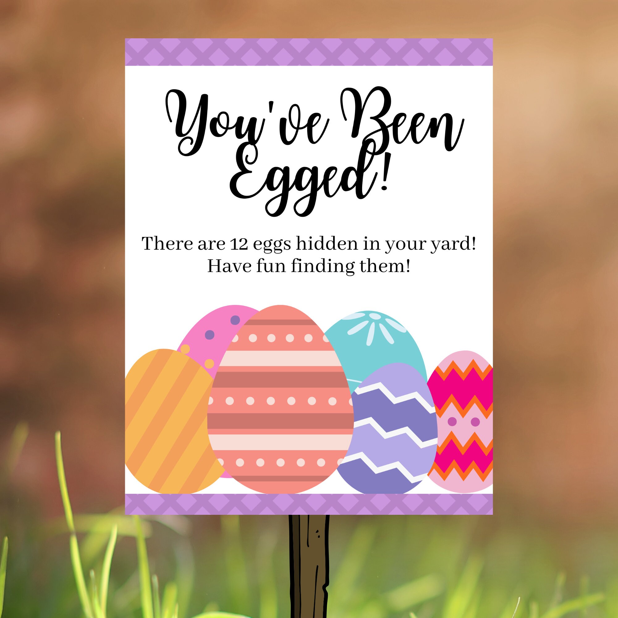 You've Been Egged Printable, Easter Activity, Easter Egg Hunt Your ...