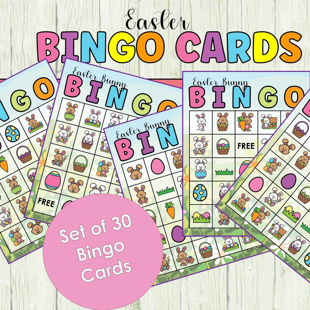 Easter Bingo Game Easter Printable Easter Memory Game - Etsy