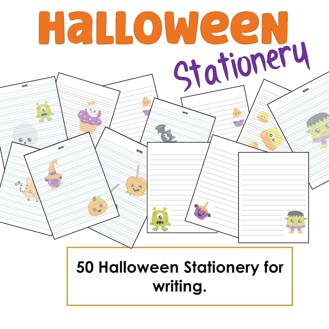 Halloween Writing Papers. 50 Halloween Writing Page Printables. - Etsy