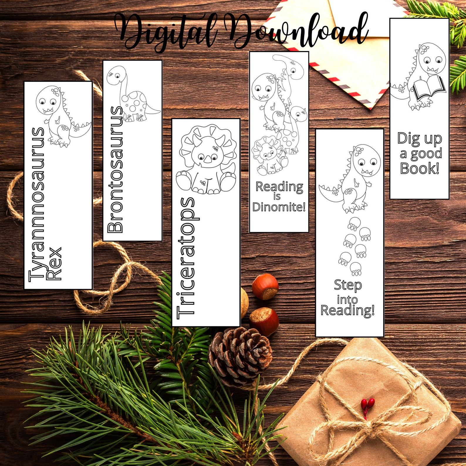 Buy Dinosaur Color Your Own Bookmarks Dinosaur Coloring Online in India ...