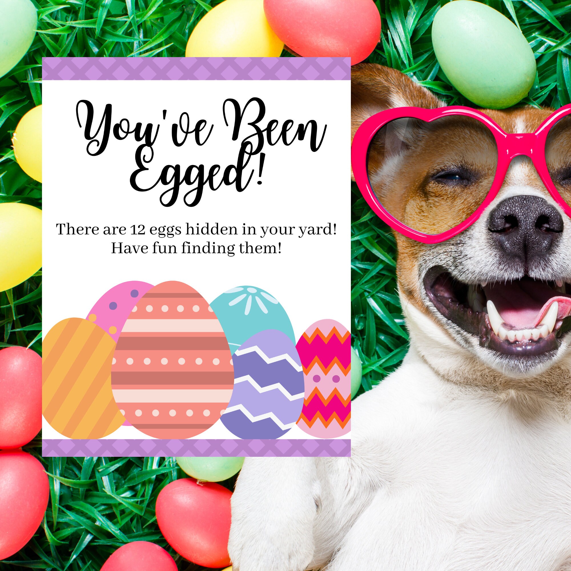You've Been Egged Printable, Easter Activity, Easter Egg Hunt Your ...
