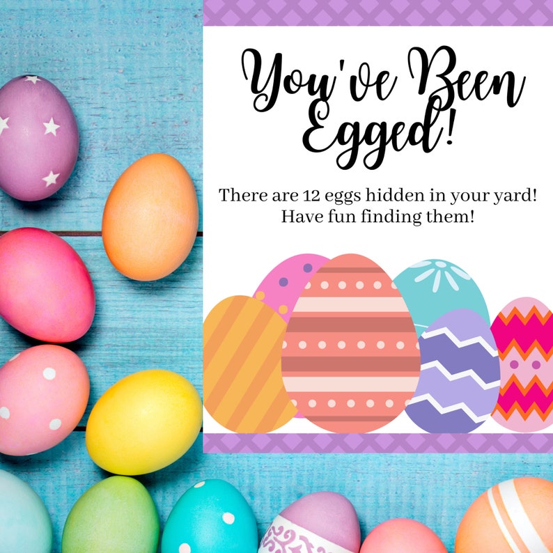 You've Been Egged Printable, Easter Activity, Easter Egg Hunt Your ...