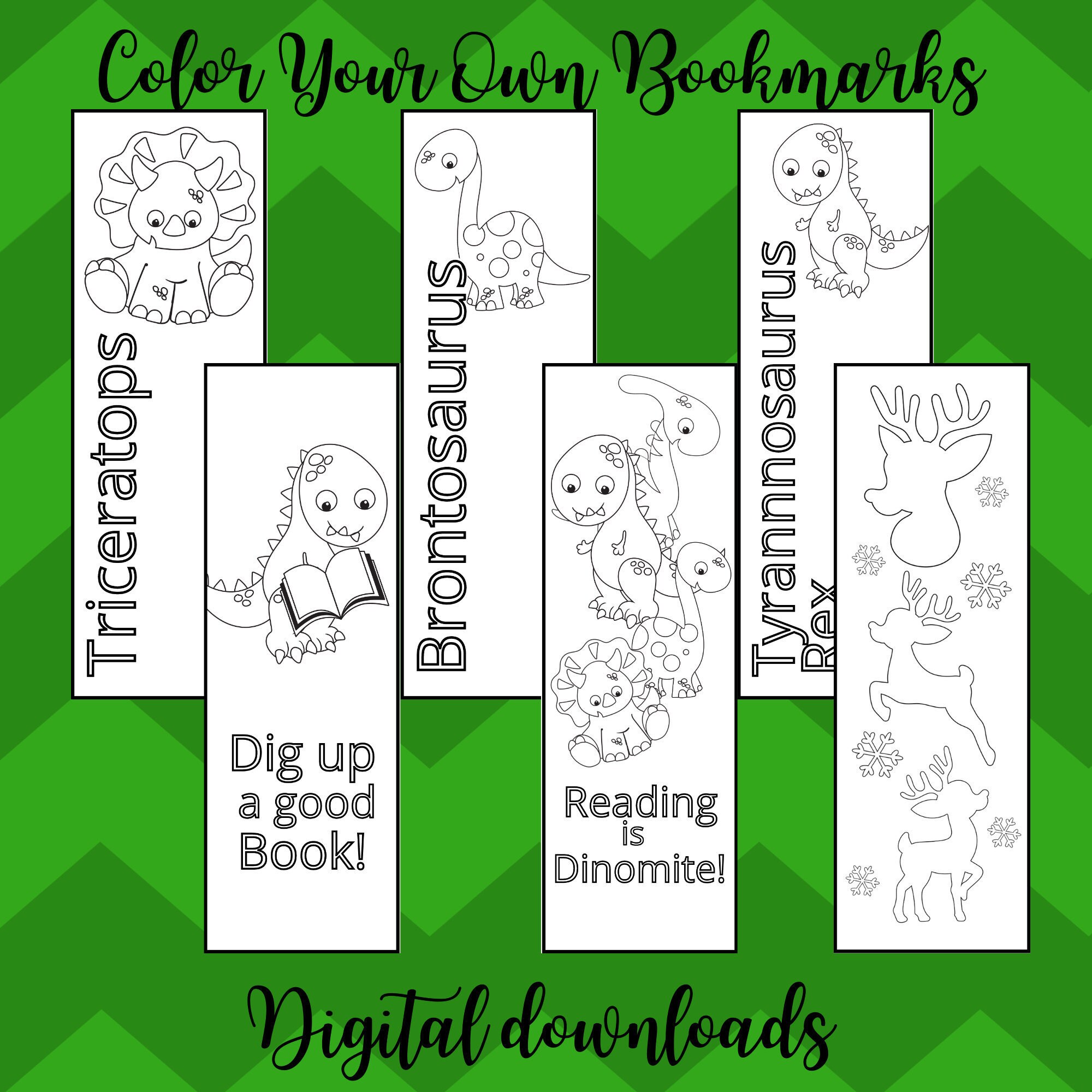 Buy Dinosaur Color Your Own Bookmarks Dinosaur Coloring Online in India ...