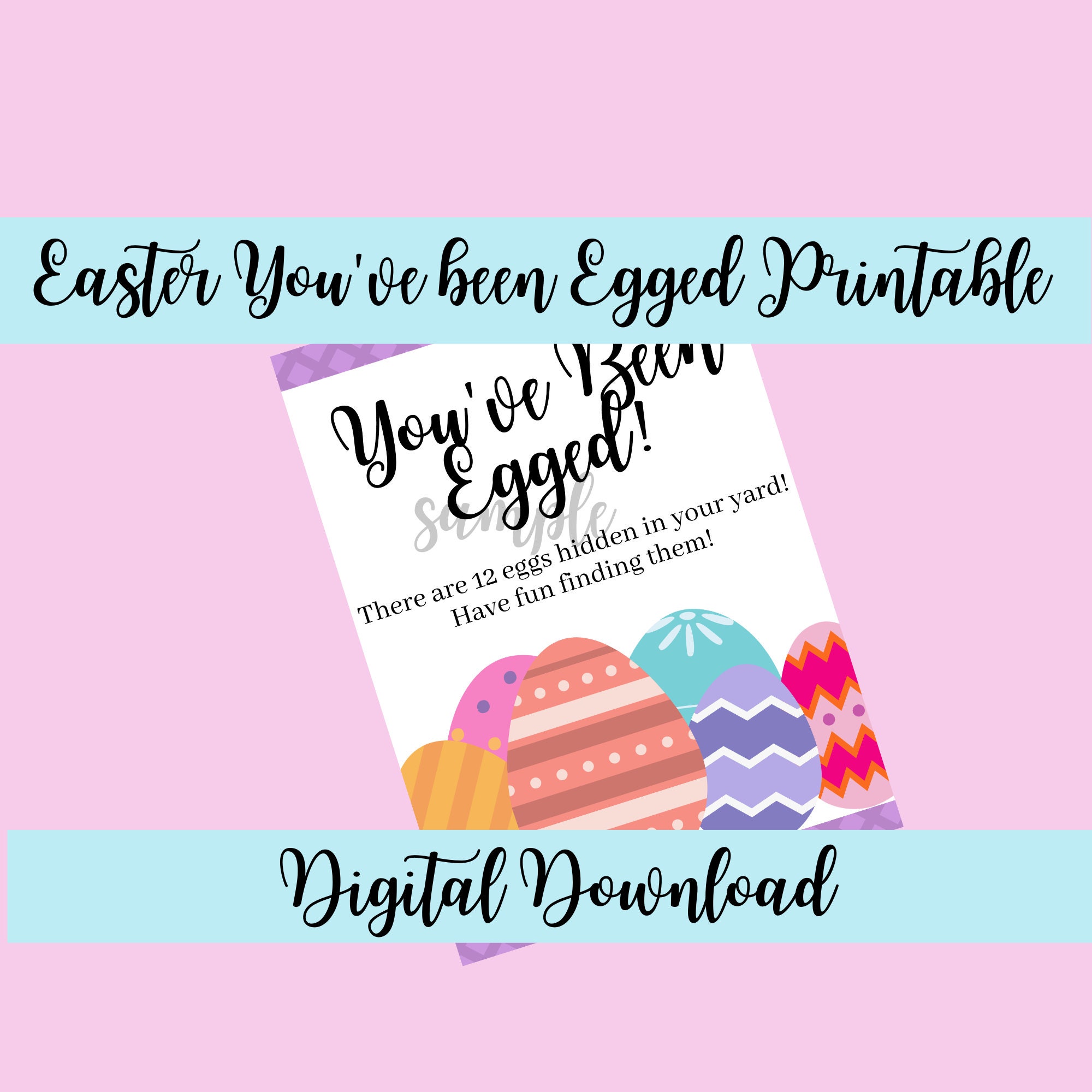 You've Been Egged Printable, Easter Activity, Easter Egg Hunt Your ...