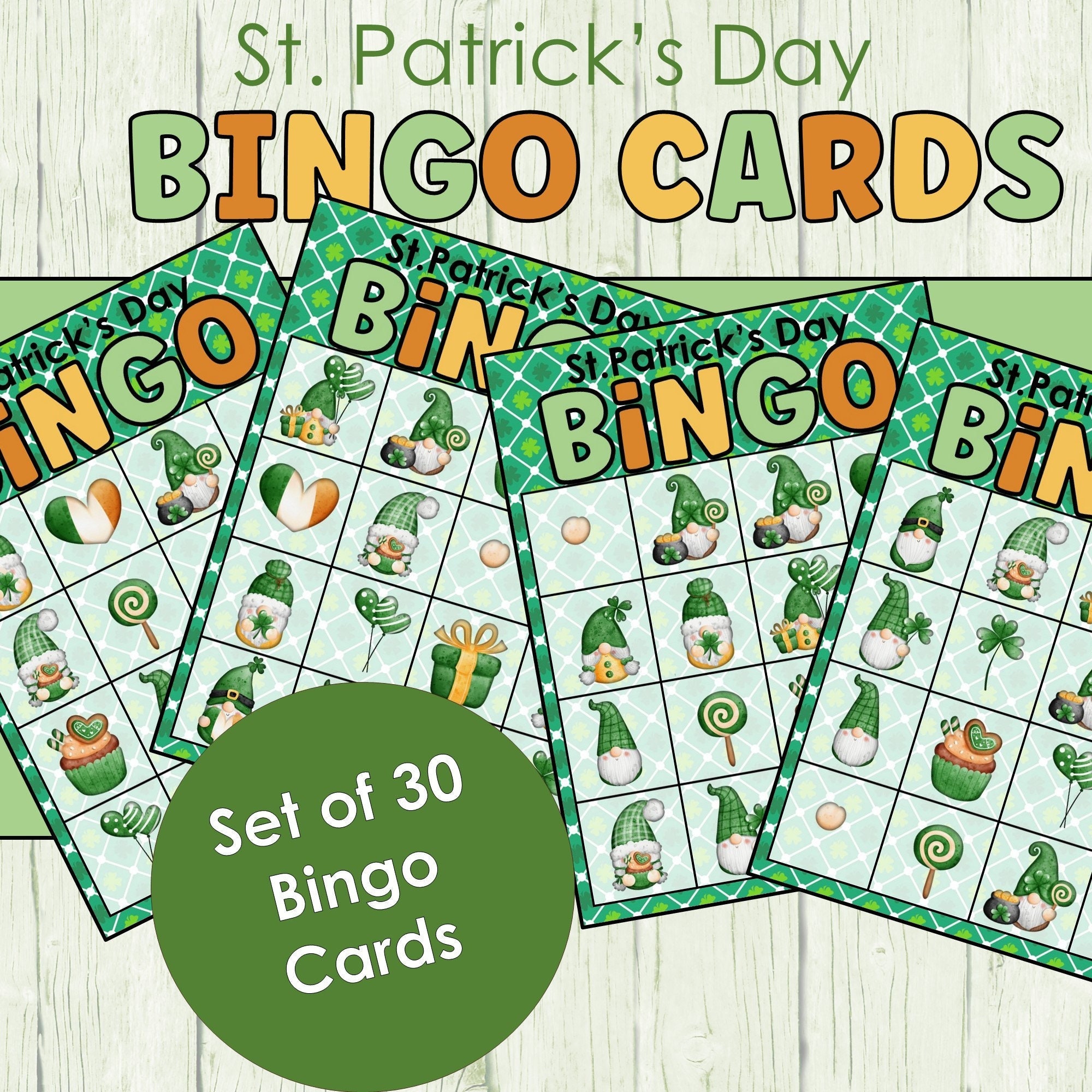 St. Patrick's Day Bingo Printable, Printable Bingo Game, Classroom ...