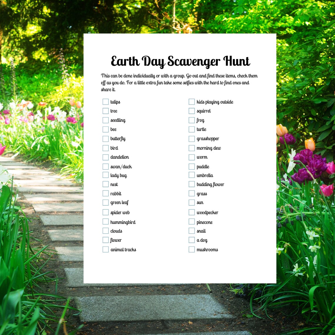 Earth Day Scavenger Hunt, Earth Day Printable, Earth Day Activity ...