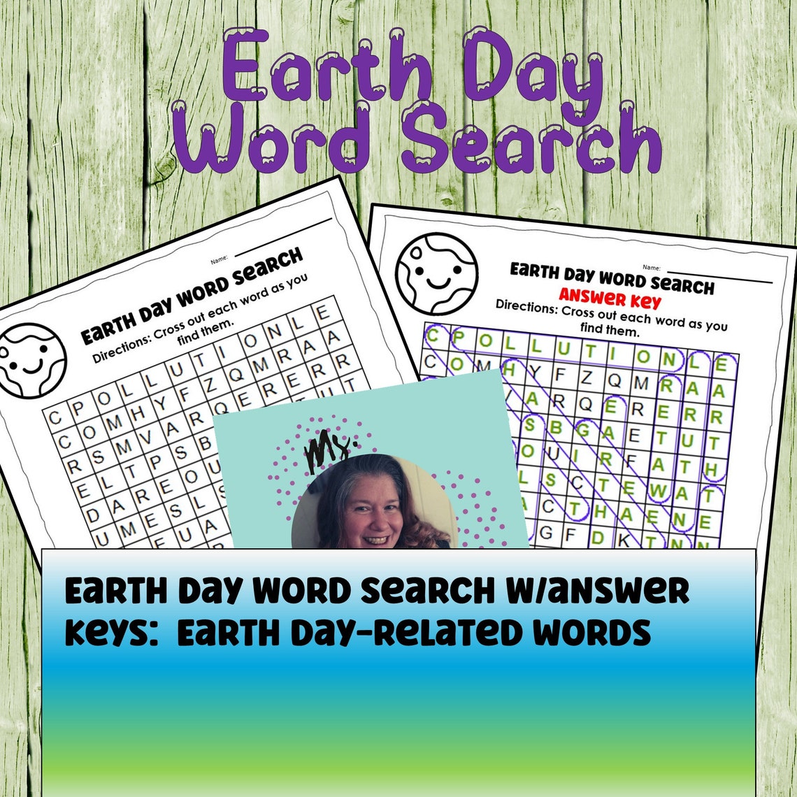 Earth Day Word Search, Earth Day Printable, Earth Day Activity, Earth ...