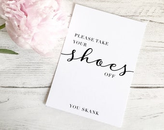 Take shoes off sign | Etsy